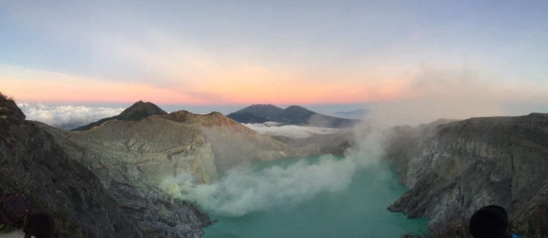 Catching the Sunrise at Ijen Crater